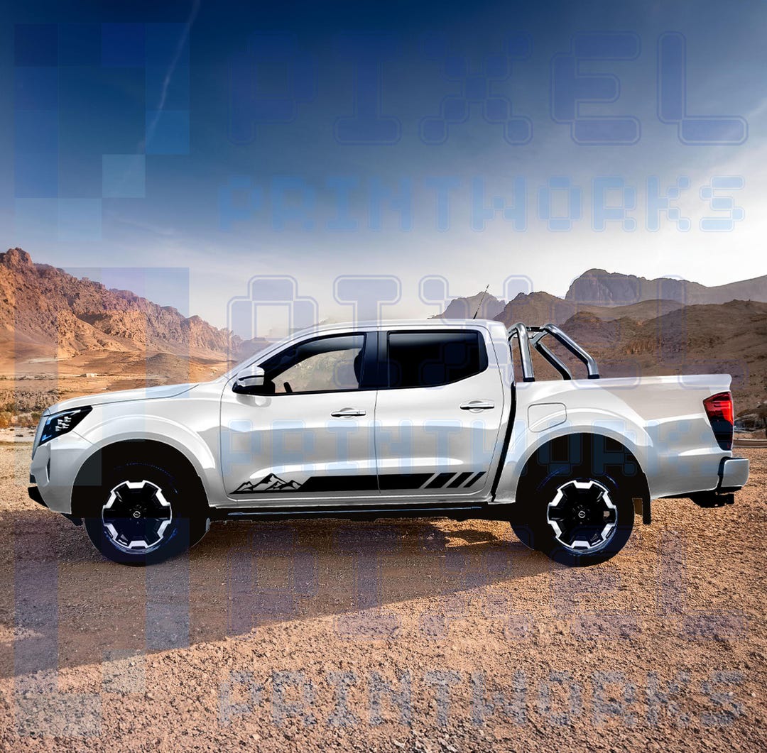 Mountains Vinyl Side Stripe Decals for Nissan Navara Third Generation ...