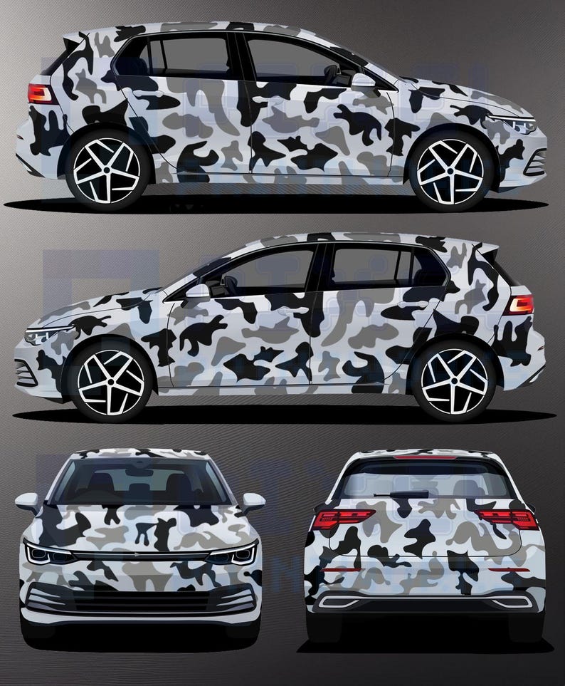 Car Camouflage Vinyl Graphics Kit Universal | Suitable for All Car ...