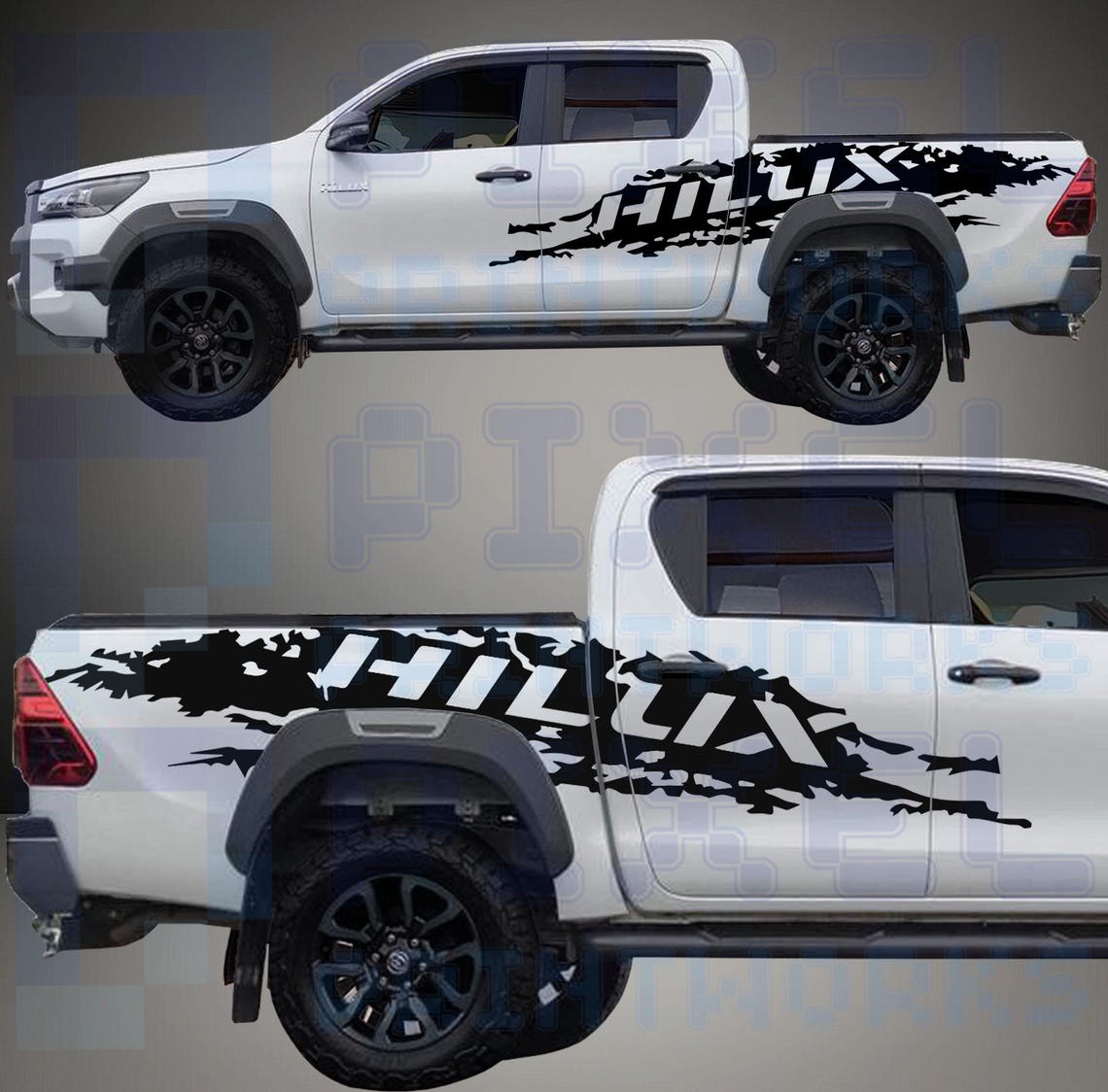 Toyota Hilux Bold Decal Kit (2015–2023) by Pixel Printworks - Etsy