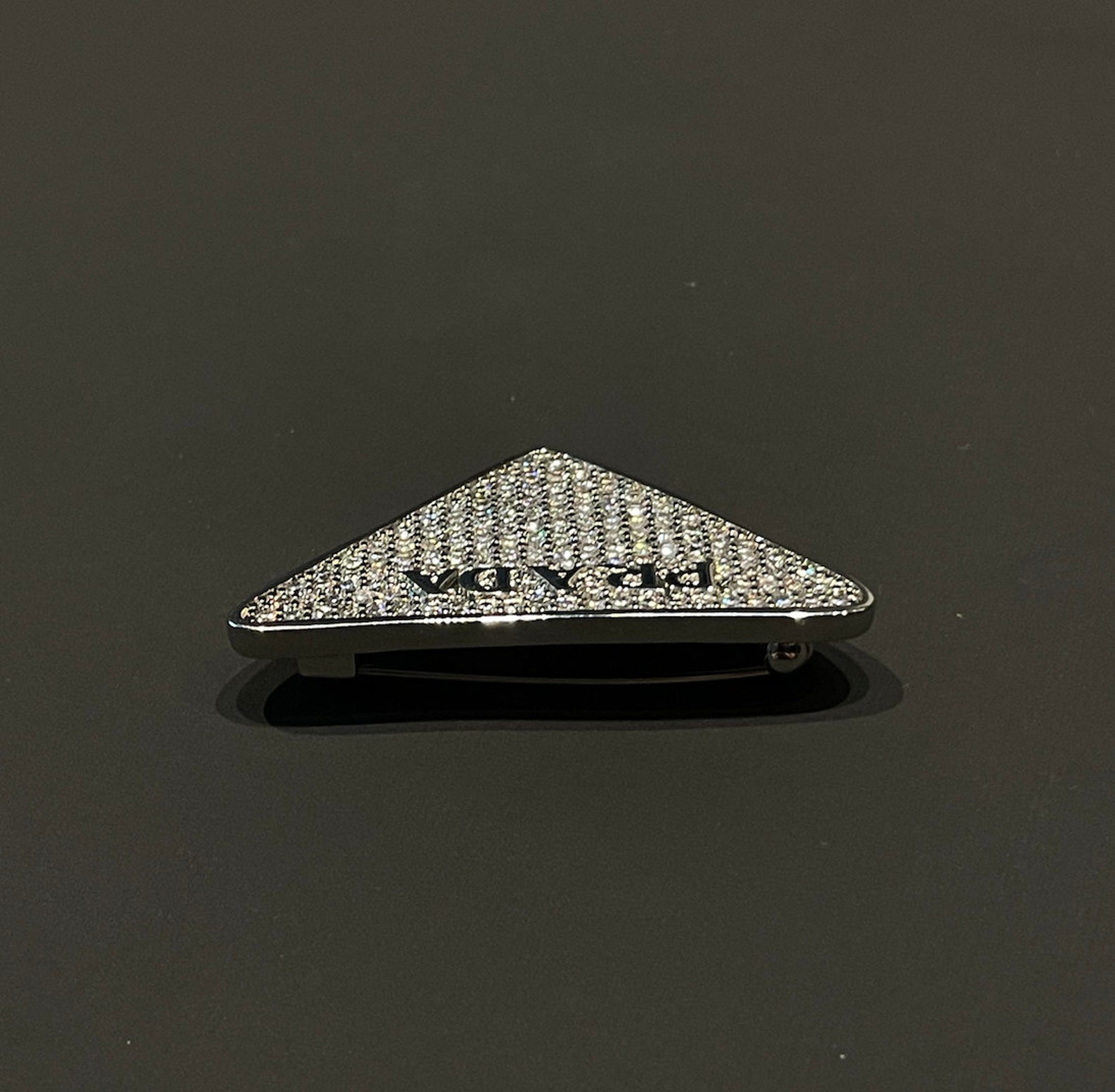 Excellent Vintage Rare Brooch Prada Silver Tone With Stones - Etsy