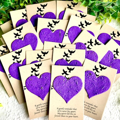 Flower Seed Paper Memorial Cards in Loving Memory Plantable - Etsy
