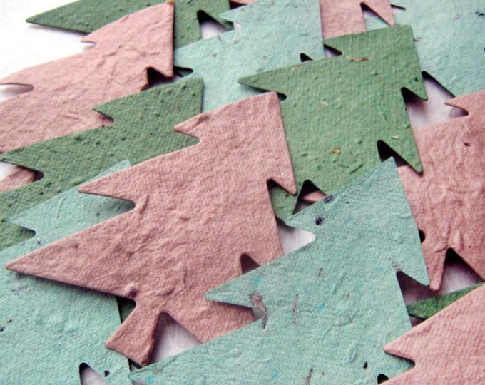 Flower Seed Paper Pine Trees - Mountain Wedding Favors With Flower ...