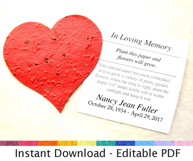 Flower Petal Stained Seed Paper Hearts Wedding Favors - Etsy