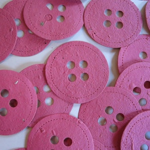 24 BIG Seed Paper Buttons Baby Shower Favors - Plantable Paper - Cute ...