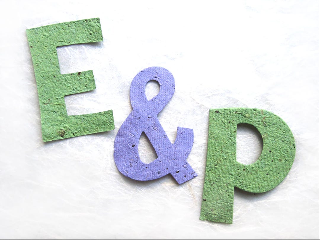 20 Seed Paper Letters - Monogram Wedding - Initials - Anniversary Party ...