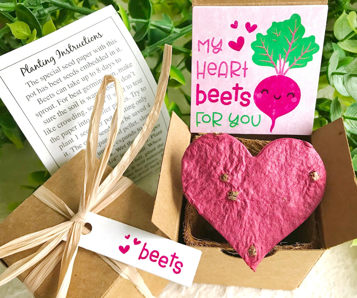 My Heart Beets for You Beet Seed Planting Kit Offbeat | Etsy