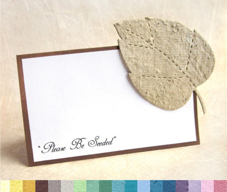 50 Please Be Seeded Place Cards Flower Seed Paper PDF - Etsy