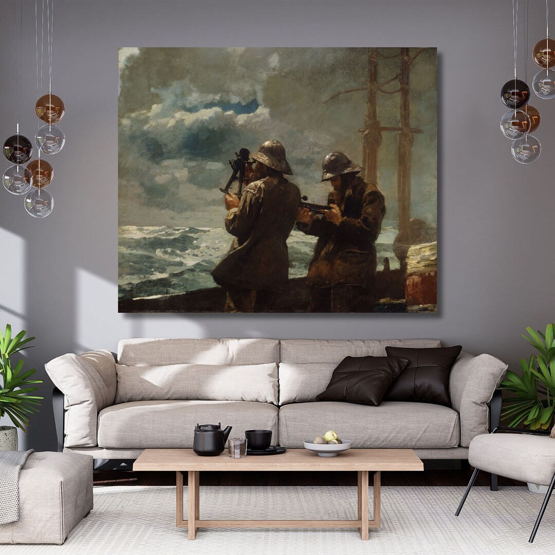 Winslow Homer Eight Bells (1886) Canvas Wall Art,sea Poster,landscape ...