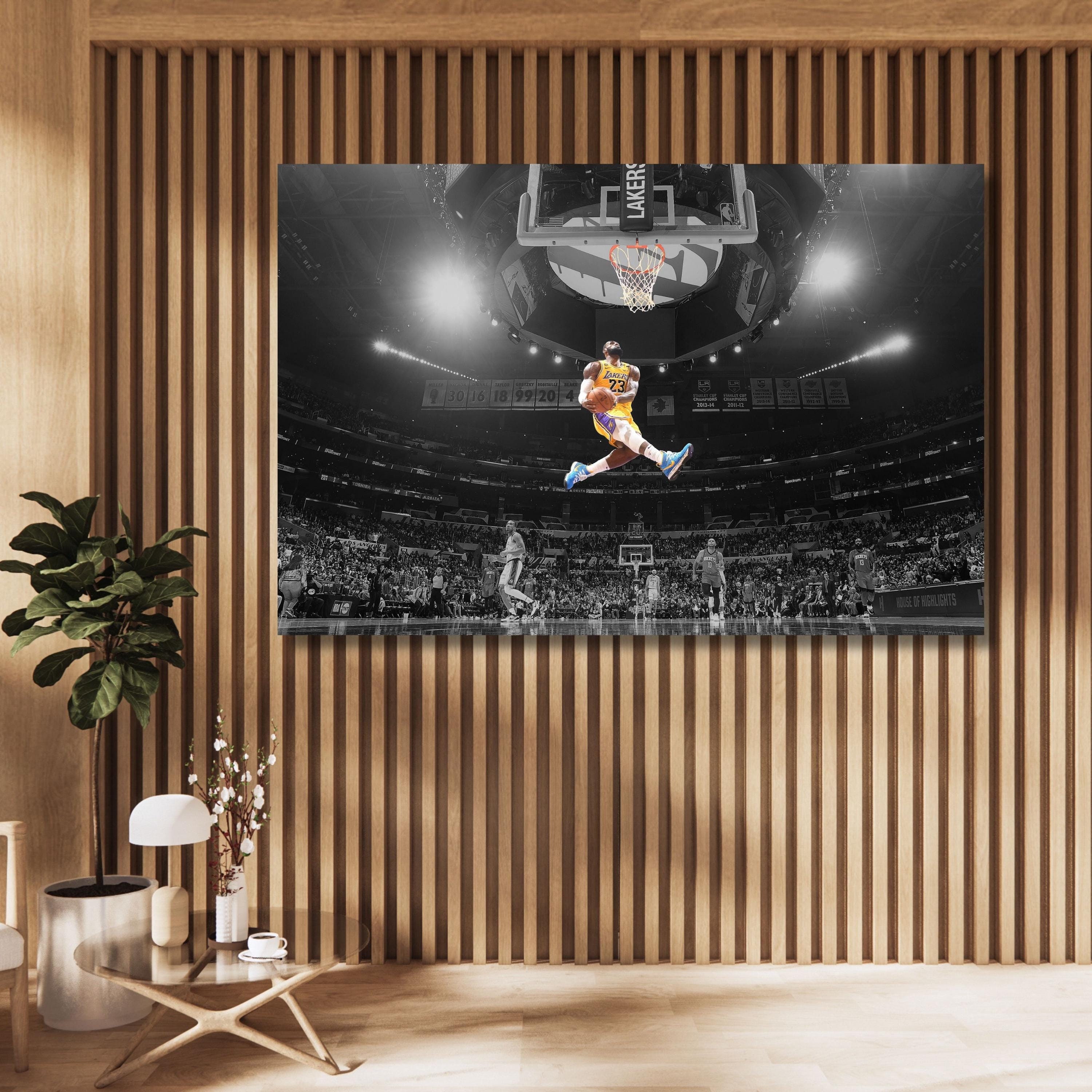 Lebron James Dunk Poster,lebron James Print Poster,los Angeles Lakers ...