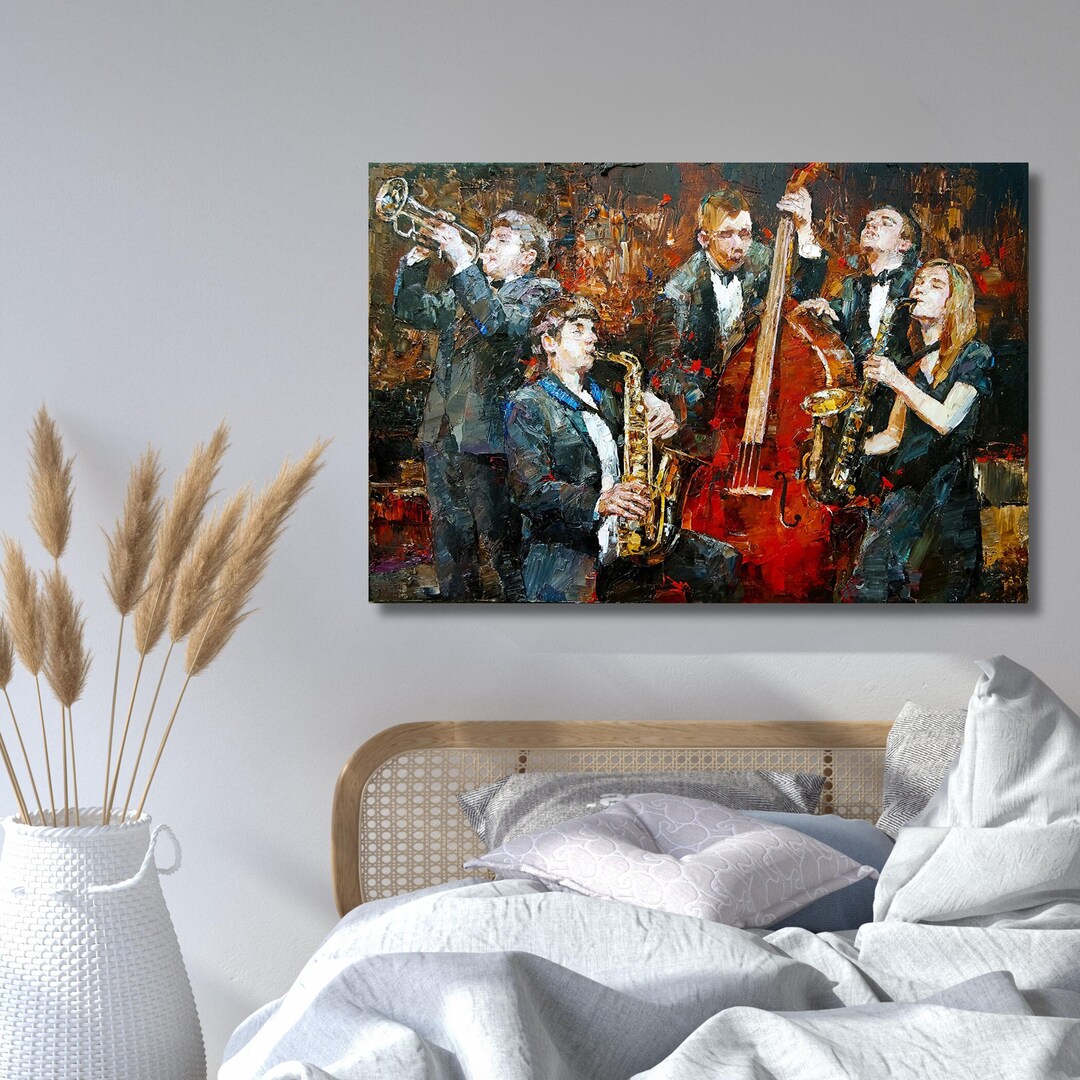 Abstract Jazz Canvas Art,abstract Wall Art,music Wall Art,abstract Jazz ...
