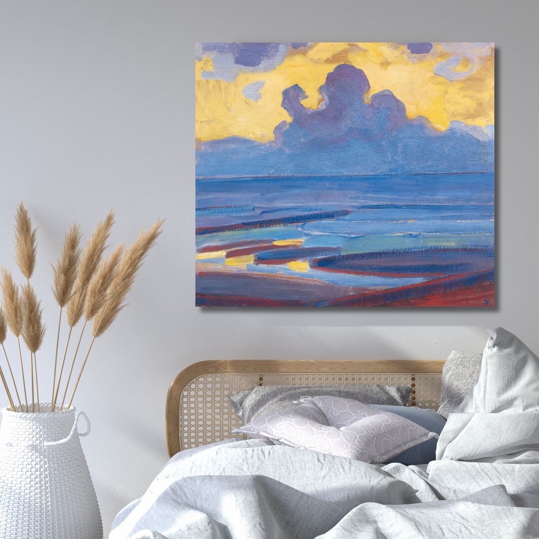 Piet Mondrian-by the Sea (1909) Canvas Wall Art,vintage Art,landscape ...