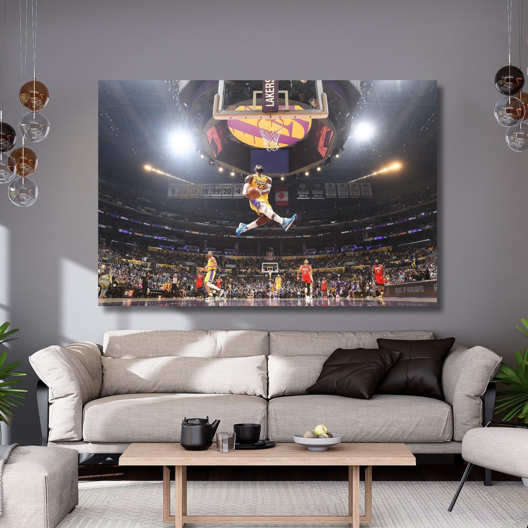 Lebron James Dunk Poster,lebron James Print Poster,los Angeles Lakers ...