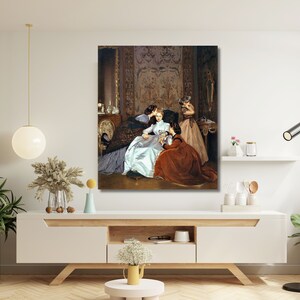 Auguste Toulmouche-the Hesitant Fiancée Canvas Art,the Reluctant Bride ...