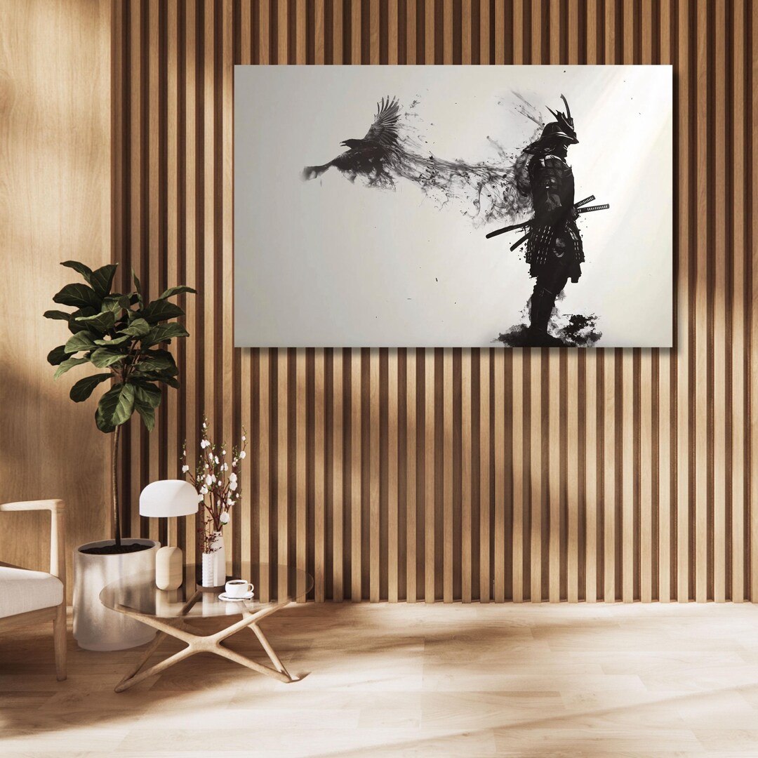 Samurai Canvas Painting,samurai Poster,samurai Man Canvas Print,home ...