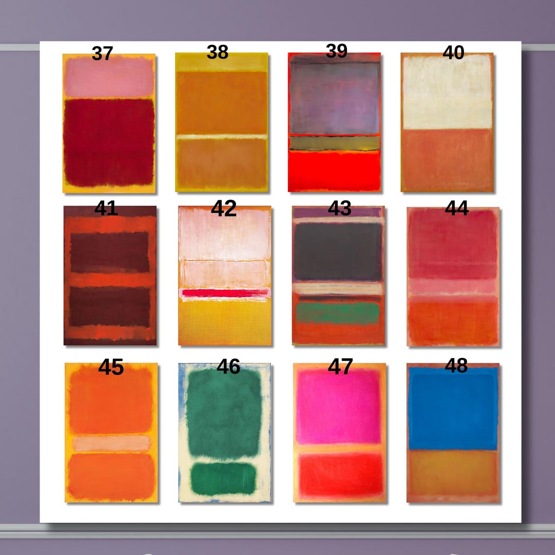 Set of 3 Mark Rothko Canvas Wall Art,mark Rothko Wall Art,rothko ...