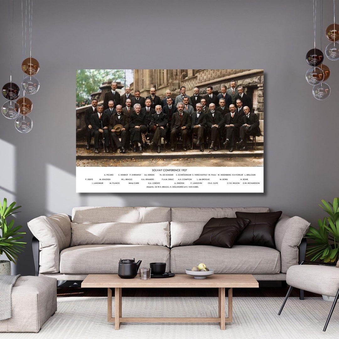 Solvay Conference 1927 Canvas,science Print Painting,vintage Physics ...