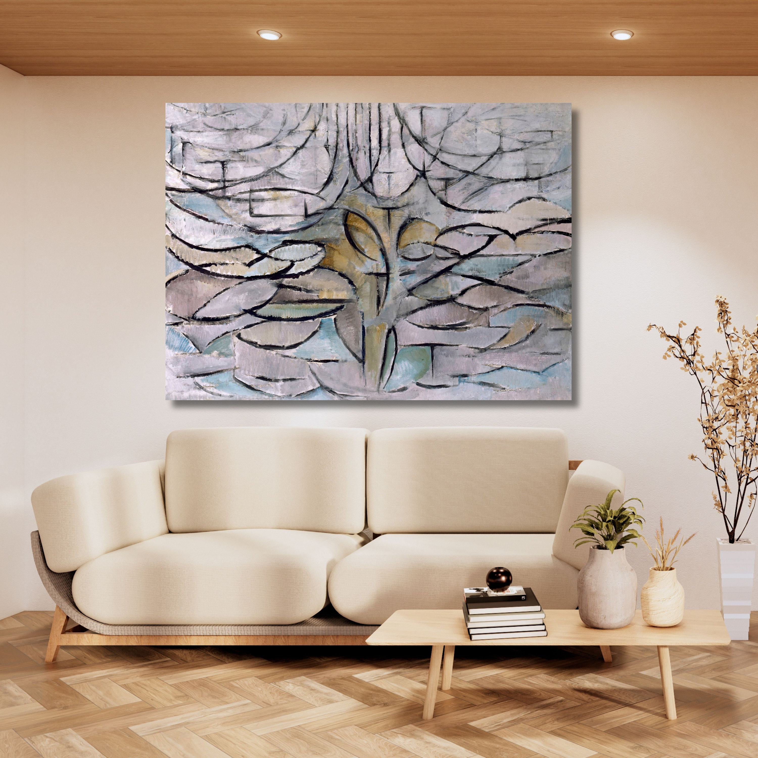 Piet Mondrian-the Flowering Apple Tree Canvas Wall Art,vintage Art ...