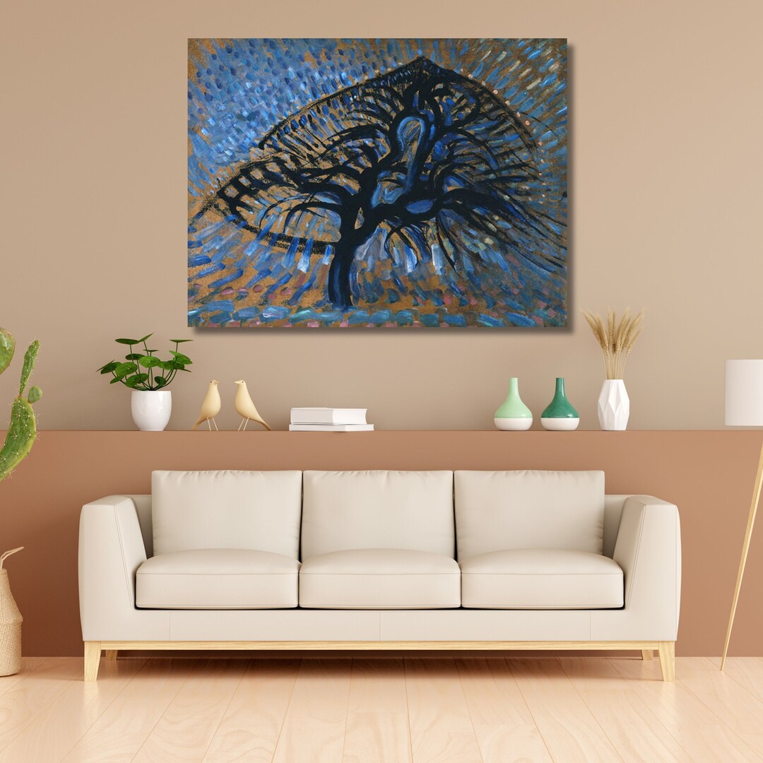 Piet Mondrian-apple Tree, Pointillist Version Canvas,apple Tree Print ...