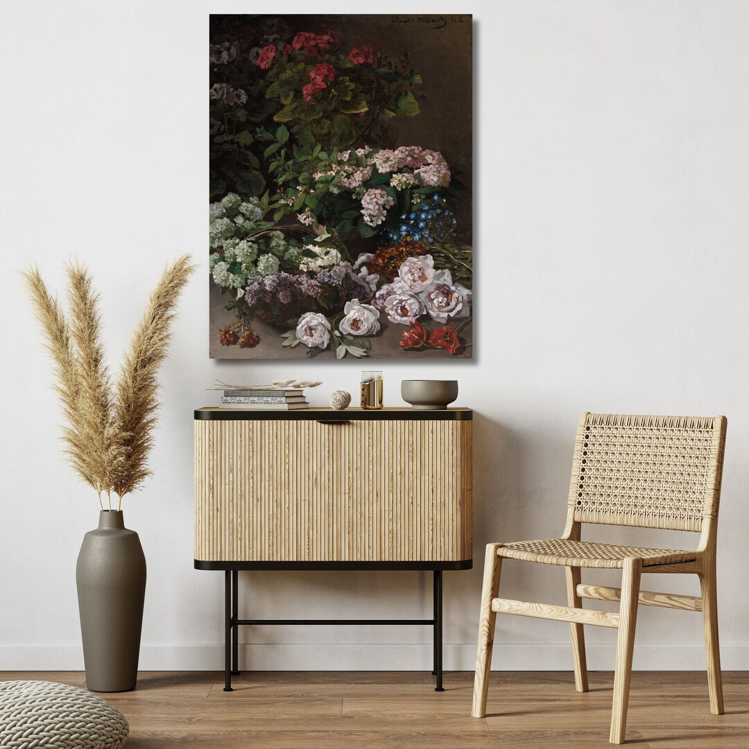 Claude Monet-spring Flowers (1864) Canvas,home Decor,modern Art,canvas ...
