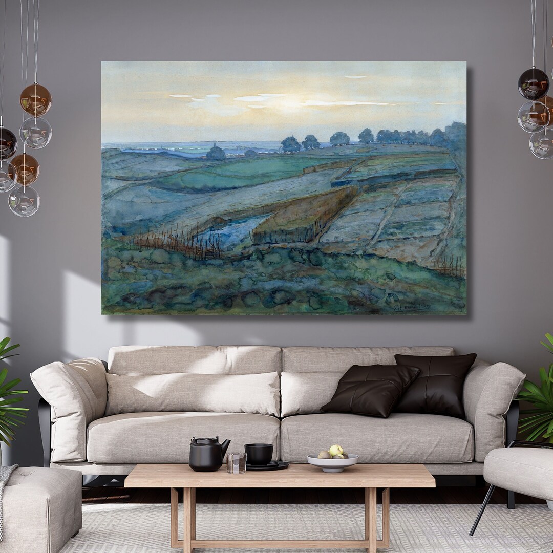 Piet Mondrian-landscape Near Arnhem Canvas Wall Art,vintage Art ...