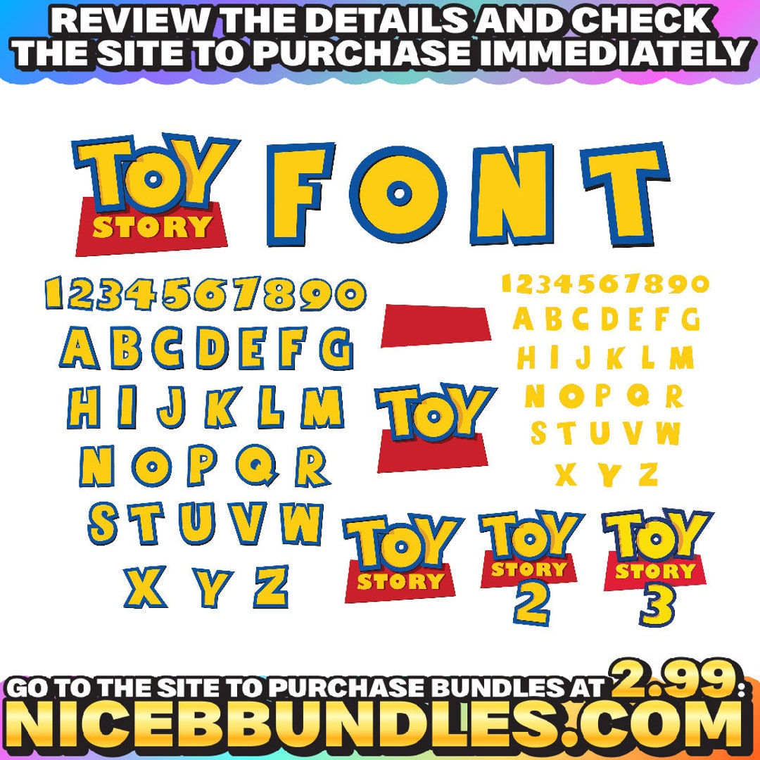 Toy Story FUENTE SVG, Toy Story SVG, Toy Story Alfabeto Svg, Letras de ...