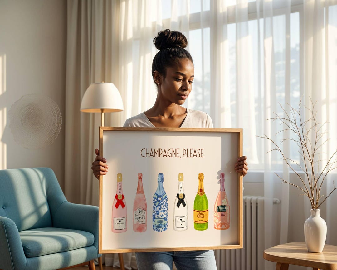 Champagne Please Wall Art Champagne Wall Art Champagne Lover Gift ...