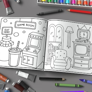 60 Cozy Spaces Coloring Pages Easy Coloring Pages Activity Sheets for ...