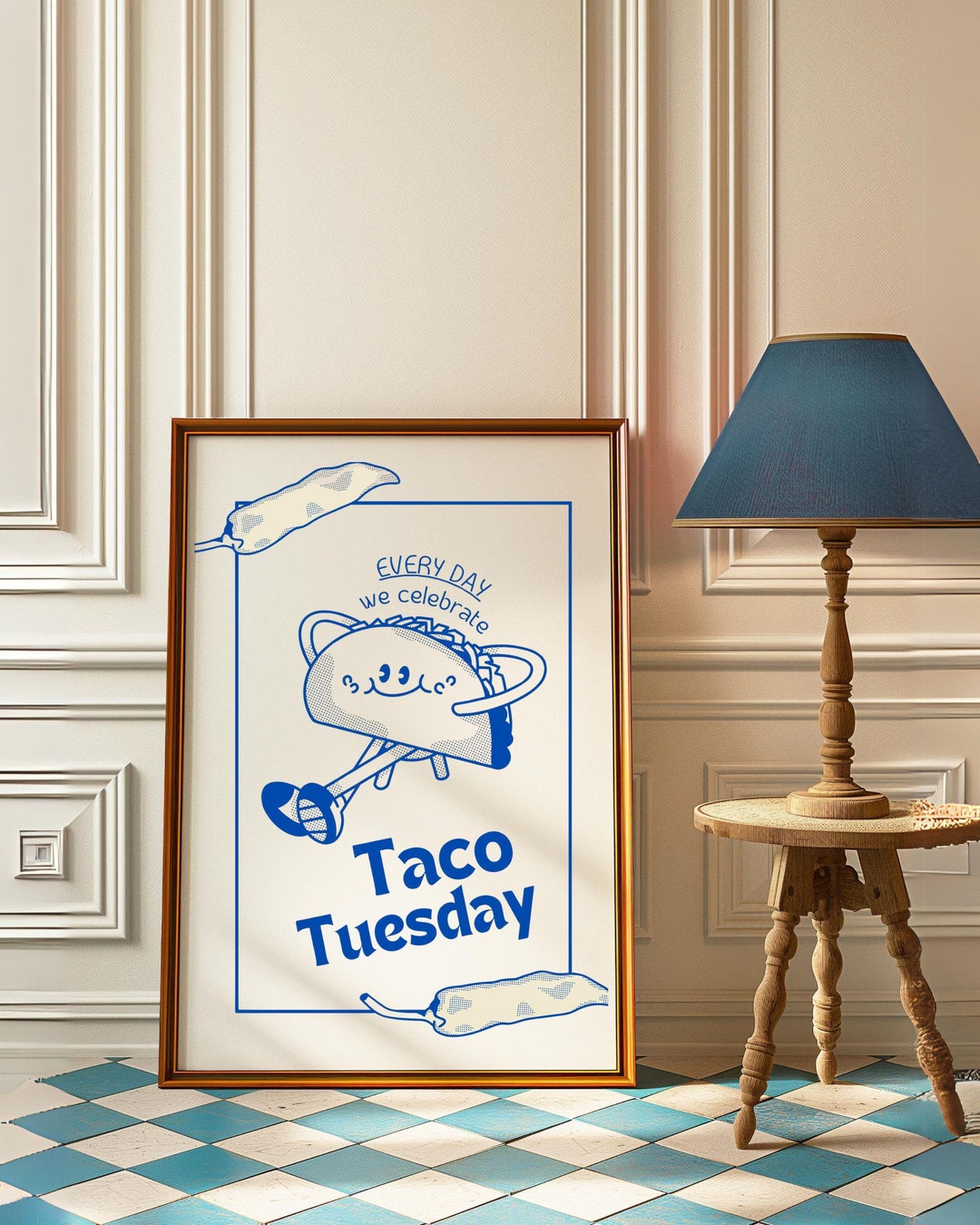 Custom Digital Taco Tuesday Wall Art Personalized Color Wall Print ...