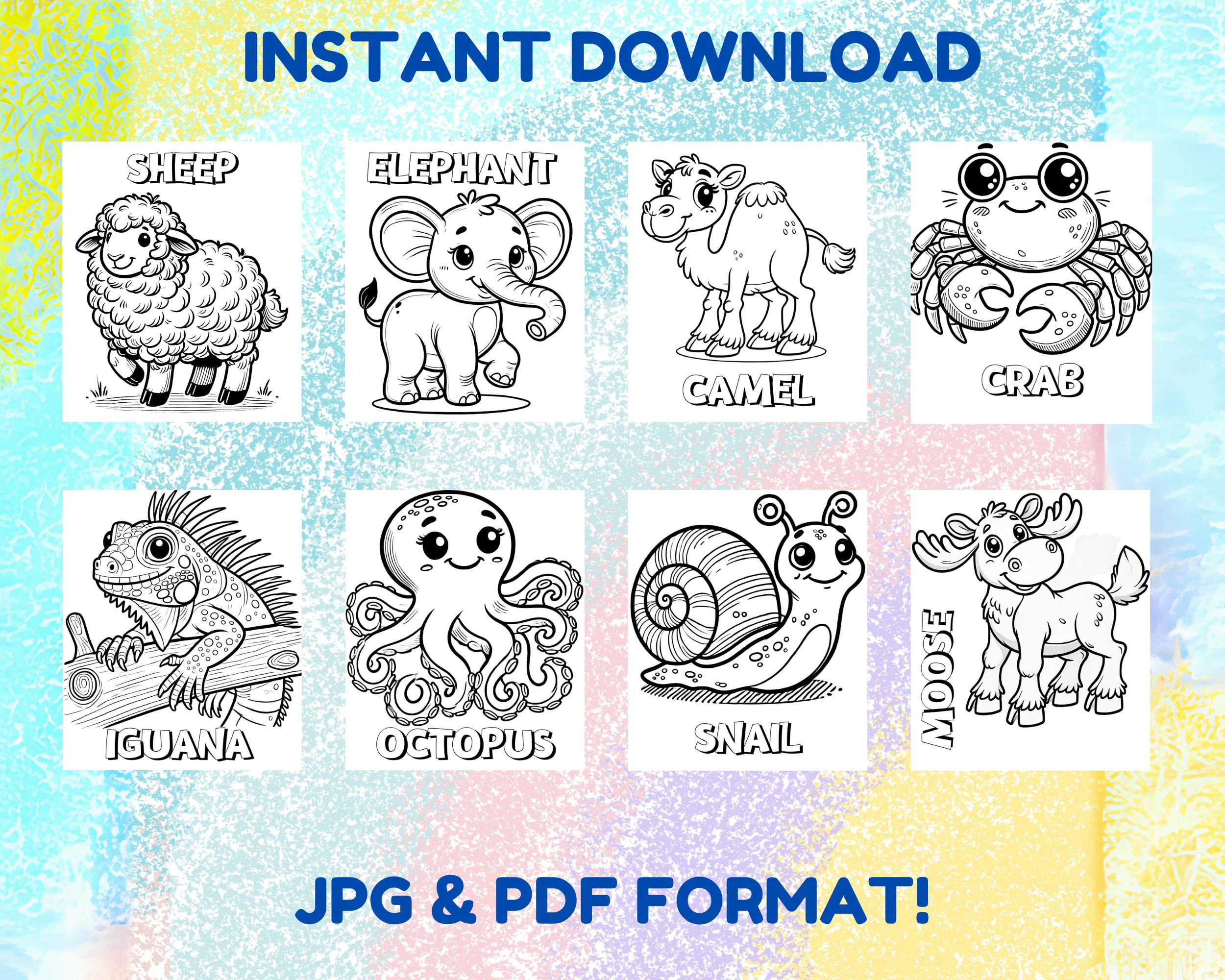 100 Animal Coloring Pages With Name | Dog Lion Lizard Turkey Dolphin ...