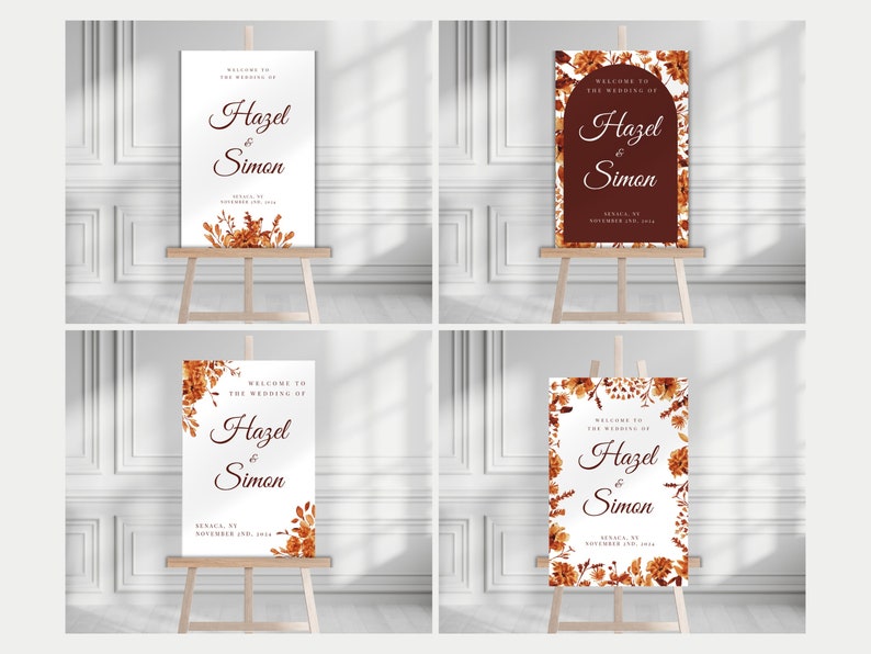 Customizable Autumn Welcome Sign Template - Etsy