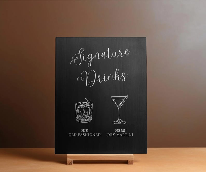 Modern Black & White Bar Sign Template: Editable Printable (digital ...