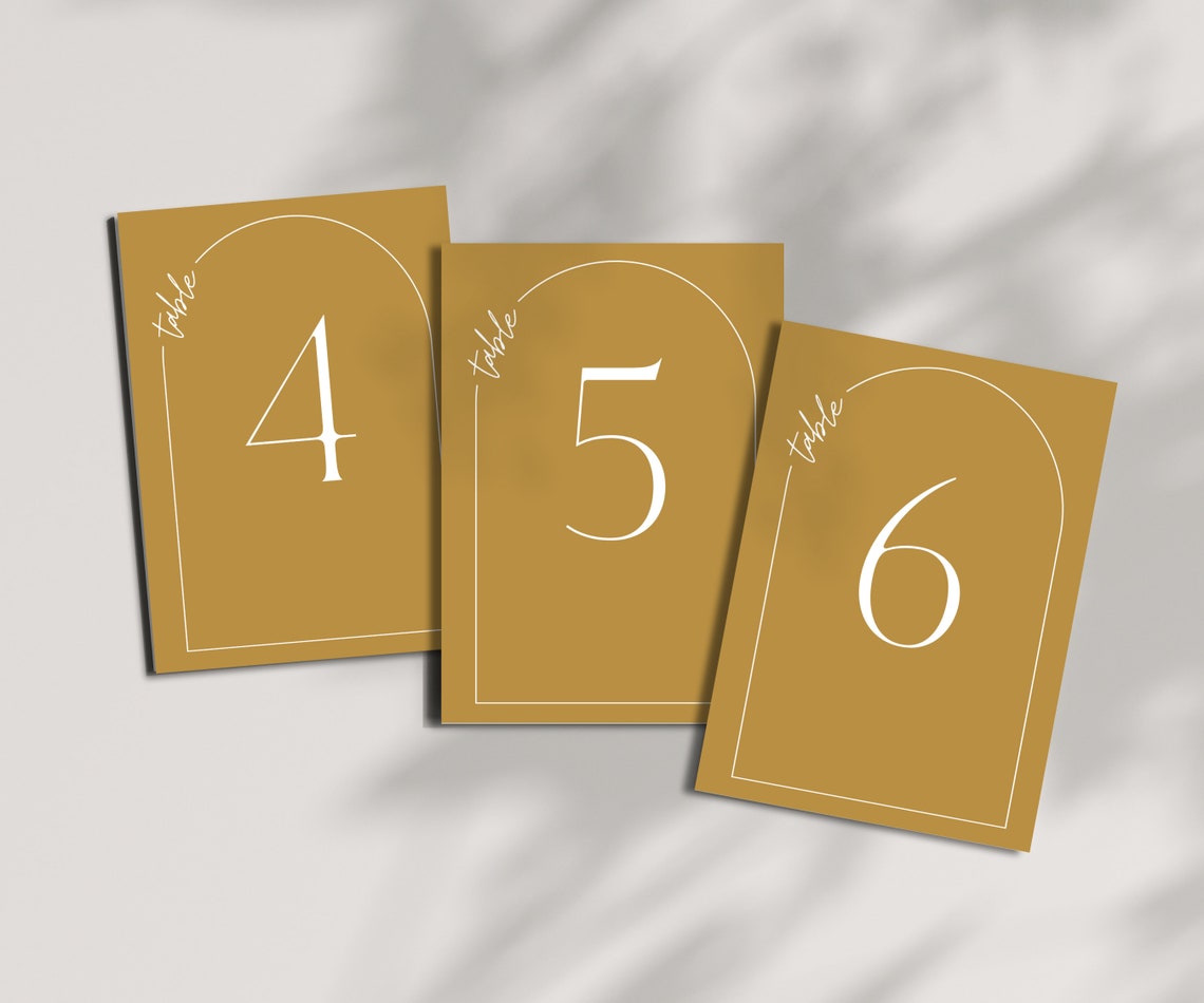 Minimalist Wedding Welcome Table Number Template • Effortless and ...