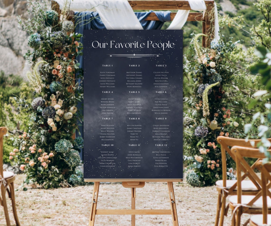 Starry Night Seating: Guided by the Cosmos - Seating Chart - Cosmic ...