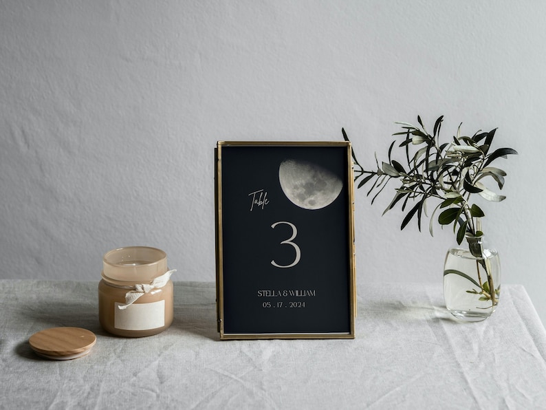 Ethereal Moon Table Numbers - Printable Template, Instant Download - Etsy