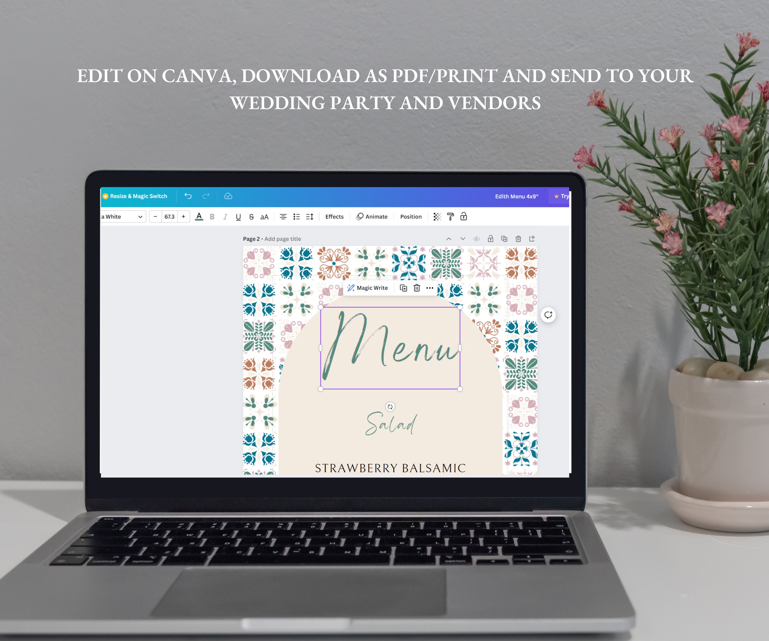 Editable Wedding Welcome Sign & Seating Chart Bundle, Template, Boho ...