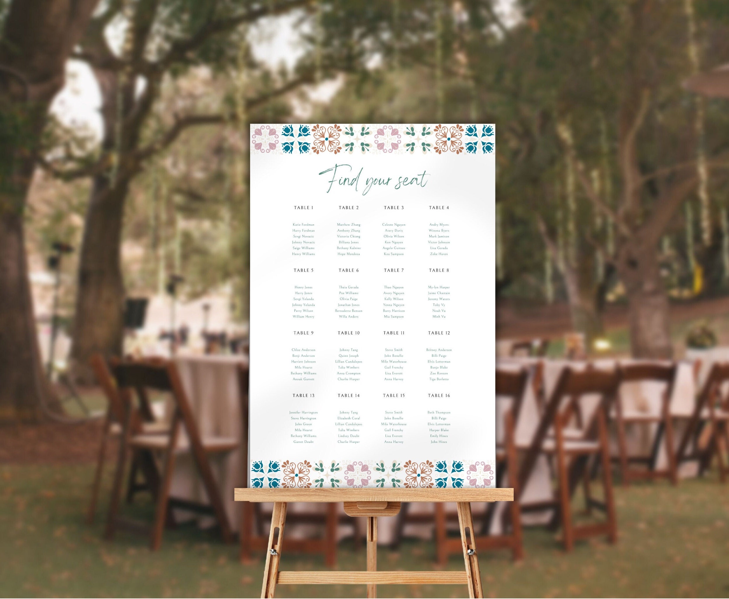 Editable - Wedding Welcome Sign & Seating Chart Bundle, Template, Boho ...