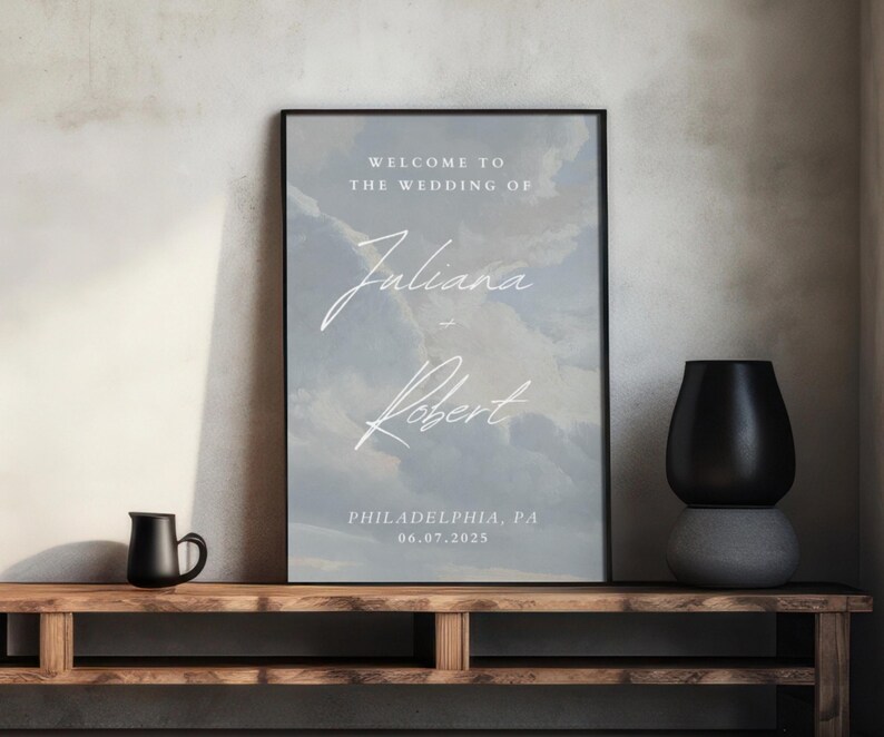 Whimsical Cloud Welcome Sign Template Digital Download - Etsy