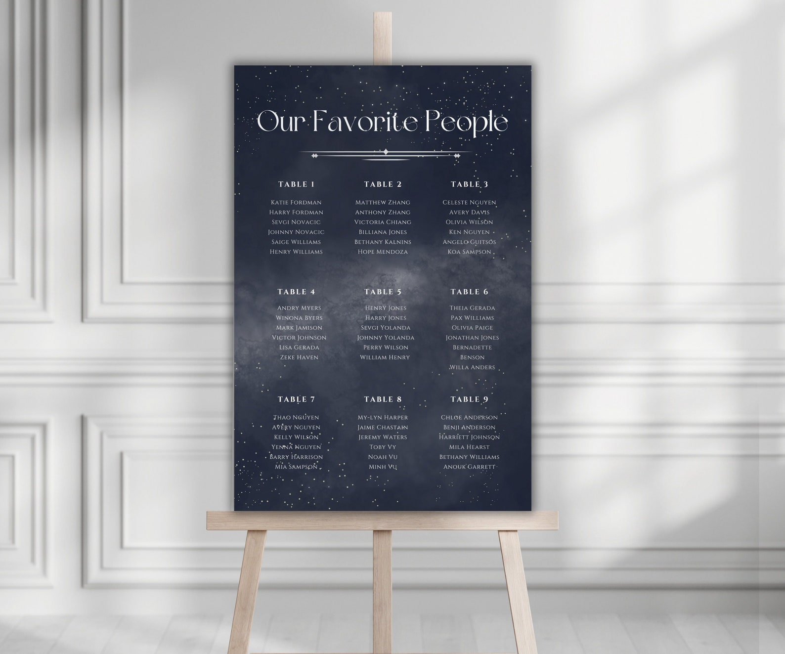 Starry Night Seating: Guided by the Cosmos - Seating Chart - Cosmic ...