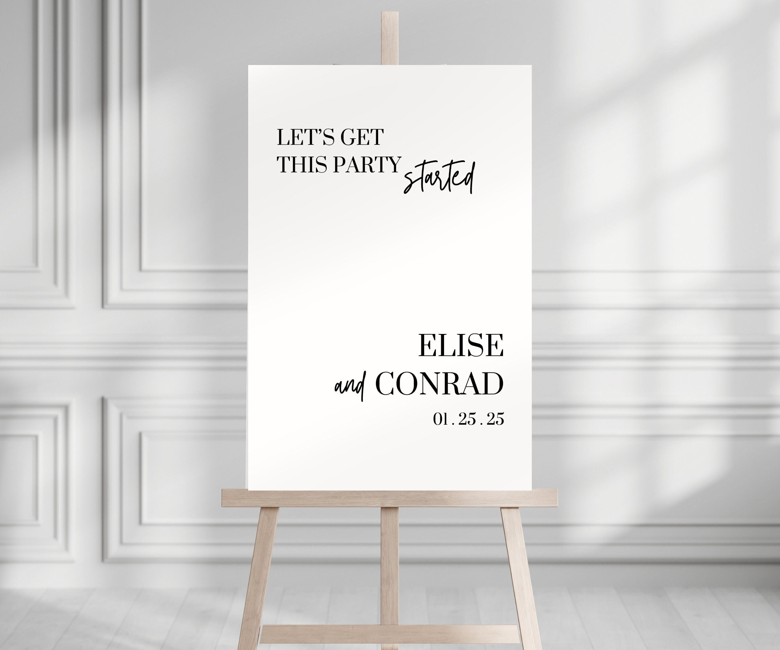 Let's Get This Party Started Sign Template • Editable Template ...