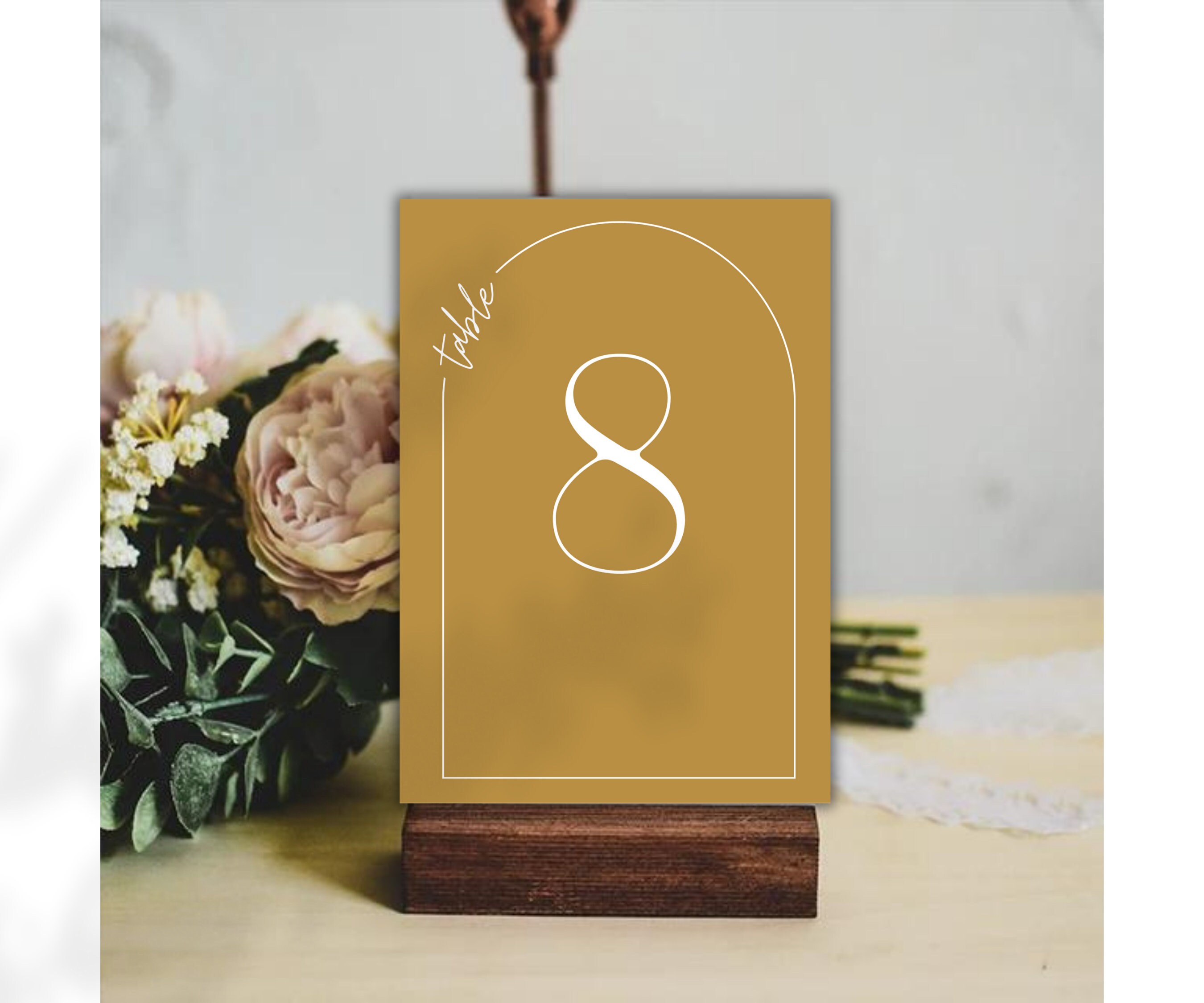 Minimalist Wedding Welcome Table Number Template • Effortless and ...