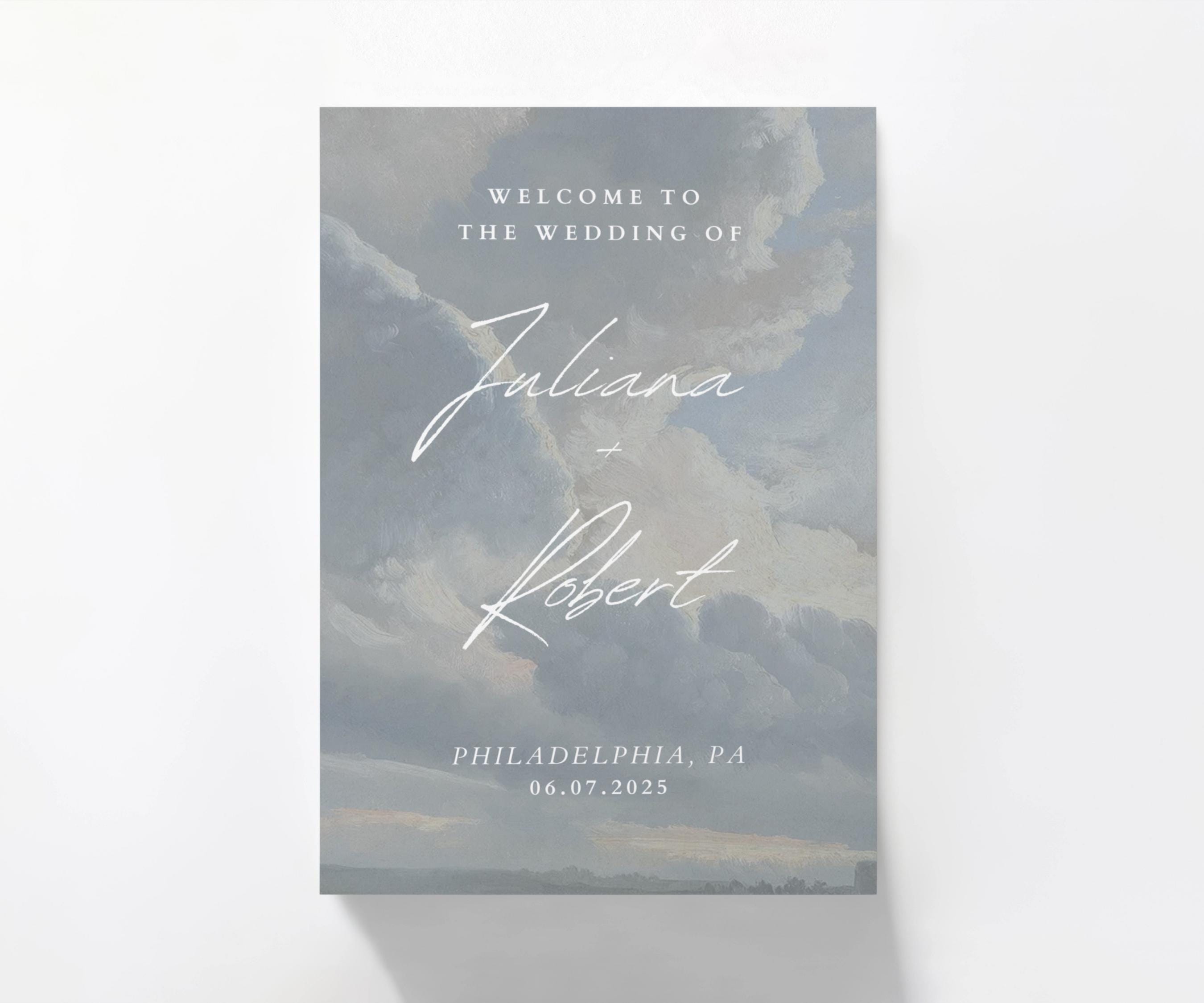 Whimsical Cloud Welcome Sign Template | Digital Download - Etsy