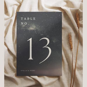 Night Sky Table Numbers - Printable Template, Instant Download - Etsy