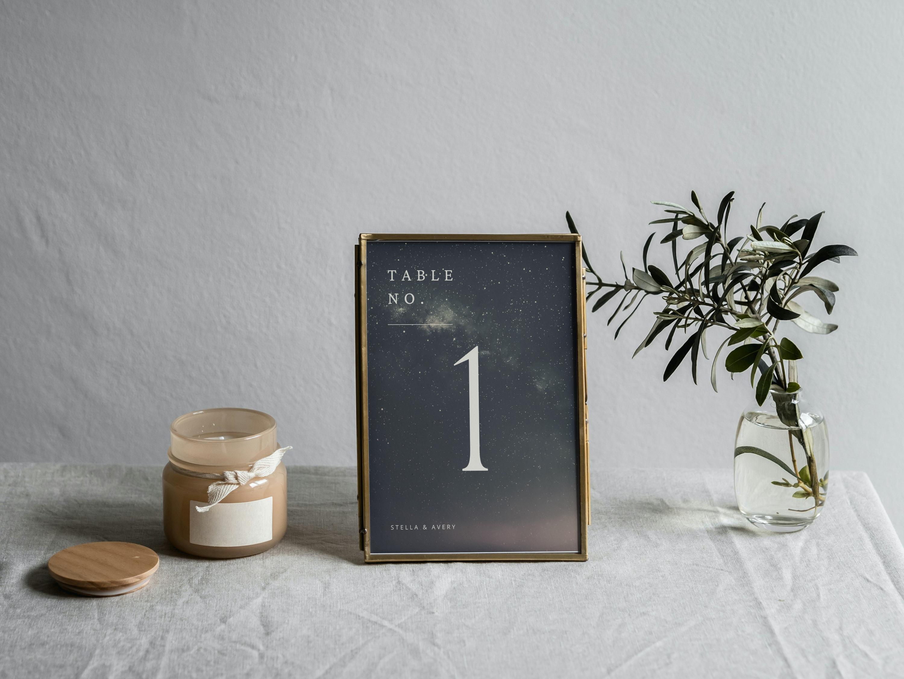 Night Sky Table Numbers - Printable Template, Instant Download - Etsy