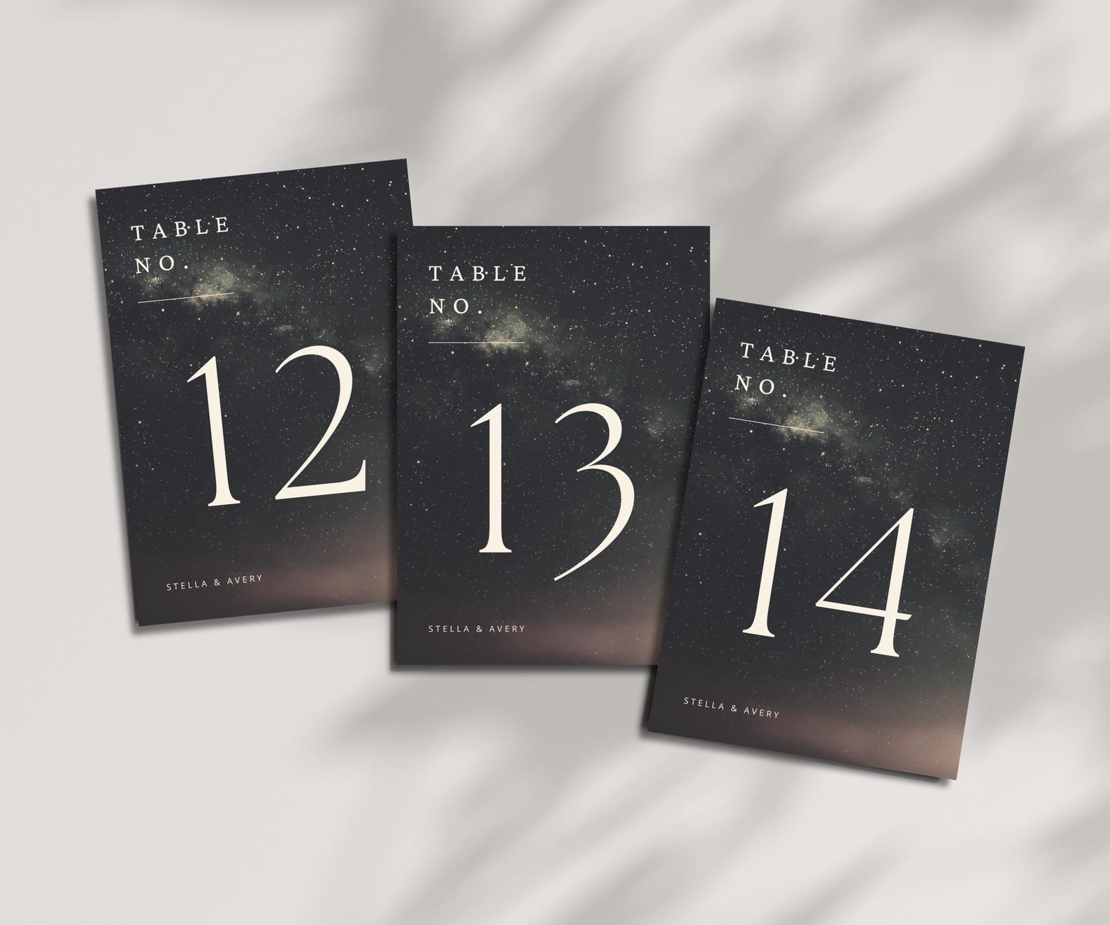 Night Sky Table Numbers - Printable Template, Instant Download - Etsy