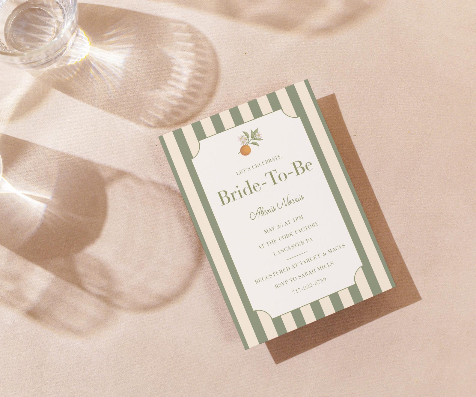 Cottage Core Citrus Wedding Shower Invitation – Nancy Meyers Inspired ...