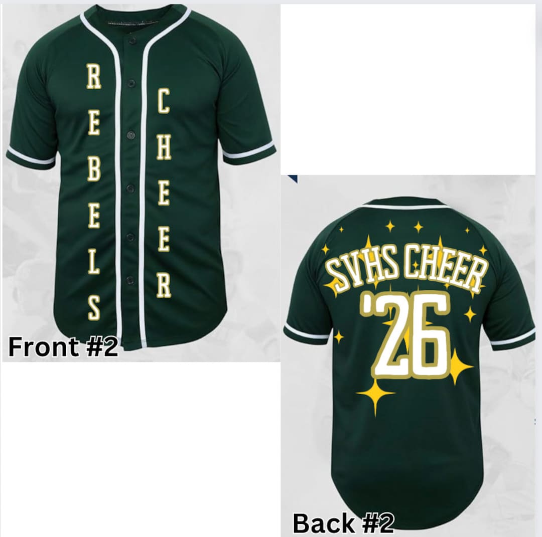 Cheer Baseball Jersey Custom - Etsy