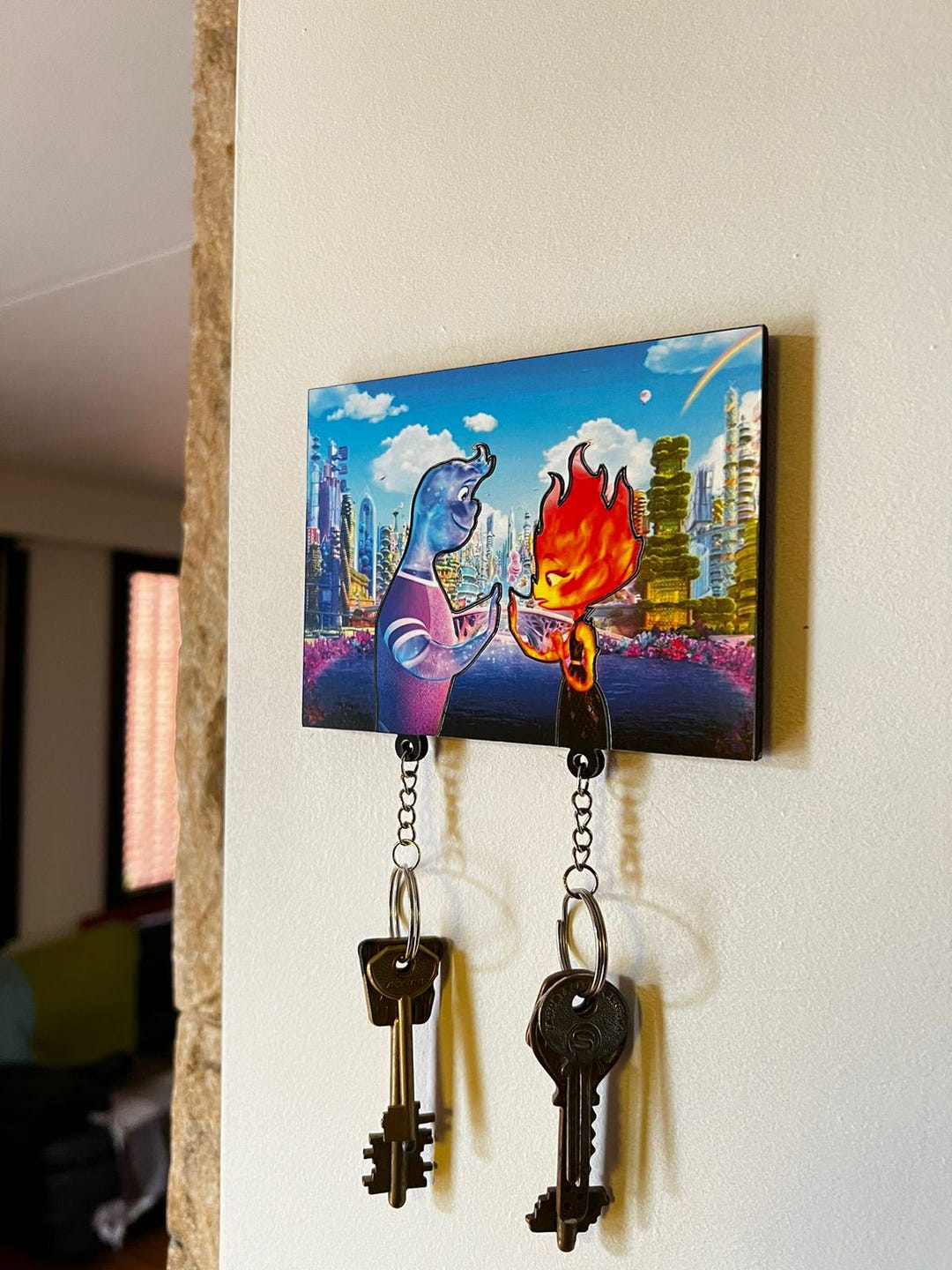 High Quality Handmade Wooden Elemental Keychain - Etsy