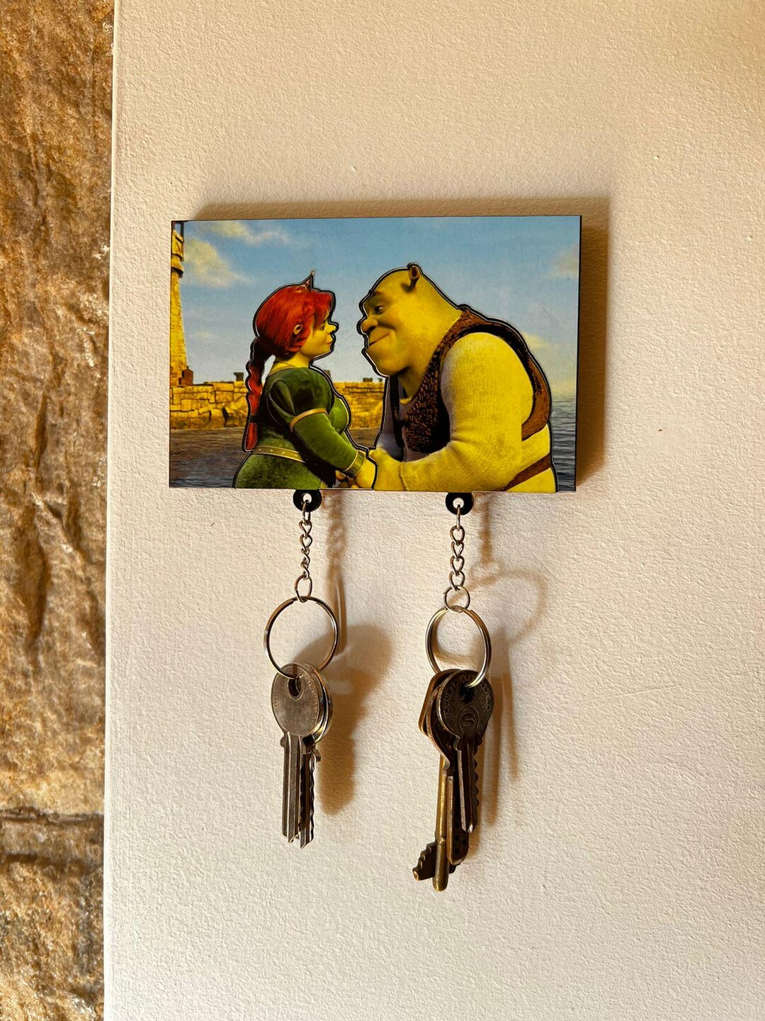 Handmade Wooden Shrek Keychain, High Quality - Etsy
