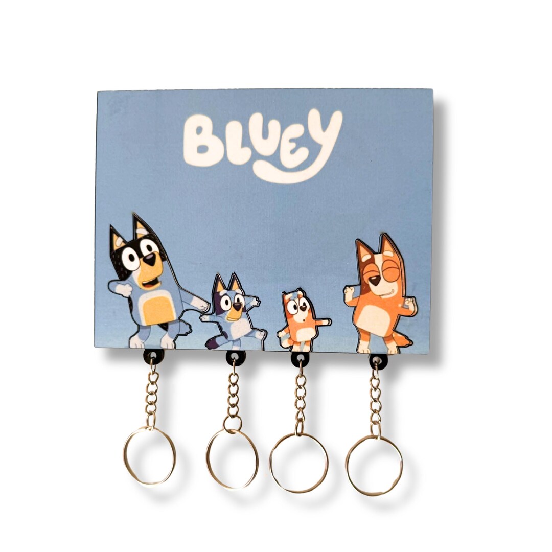 High Quality Handmade Wooden Bluey Keychain - Etsy