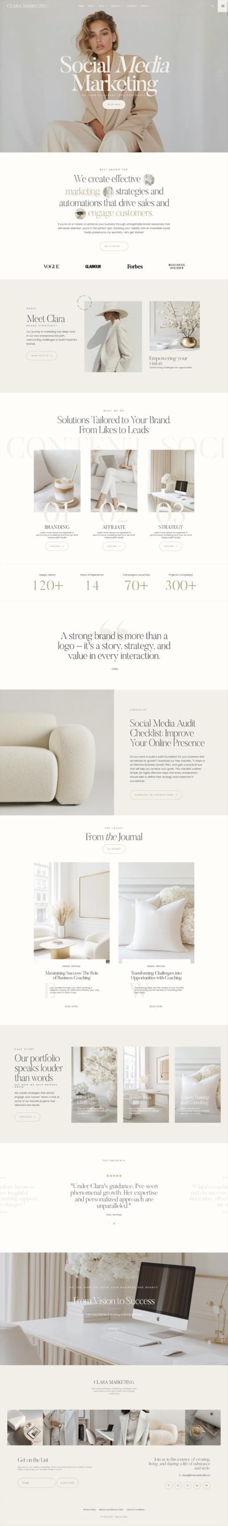 Clara Wordpress Theme | Elementor Website Template for Coaches ...